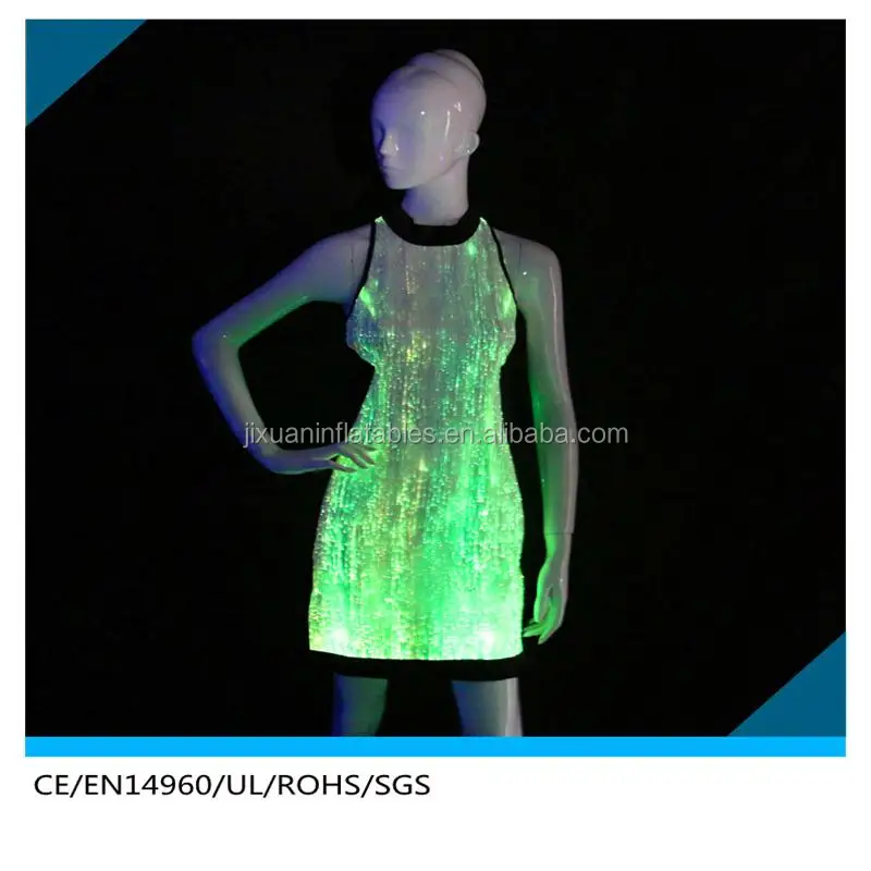 Innovative Fiber Optic Clothing Luminous Lighting Adult Fairy Costume ...
