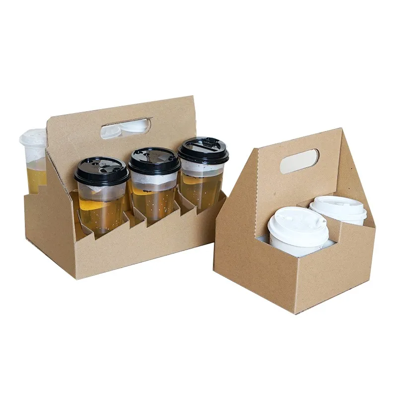 2 4 Cavities Paper Disposable Coffee Cup Trays Holder - Buy Coffee Cup ...