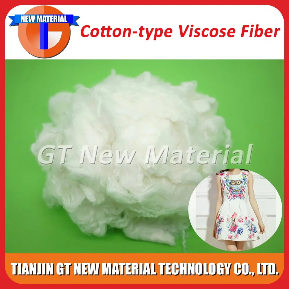 Cotton Type Viscose Staple Fiber 1.2dx38mm Viscose Fiber - Buy Viscose ...