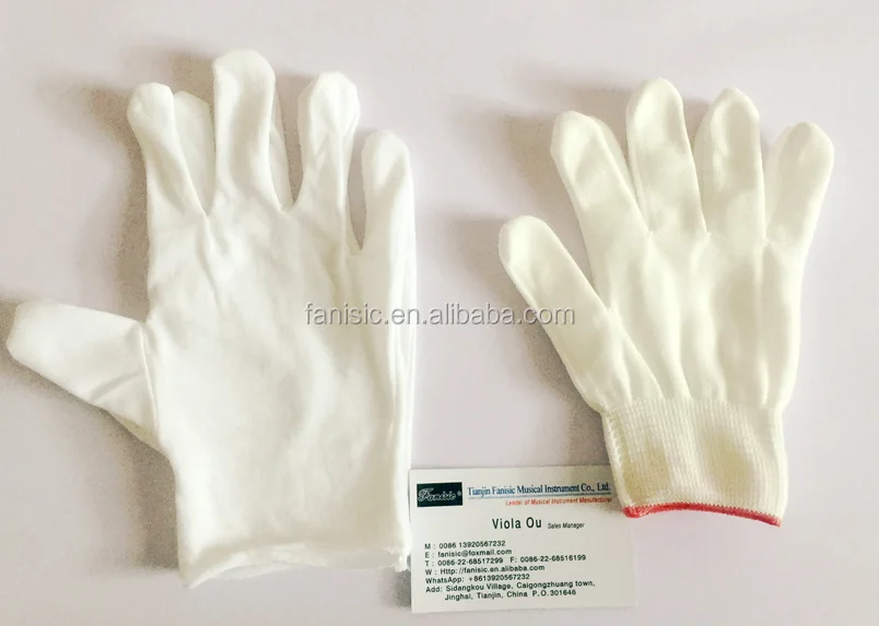 Good Quality Musical Instrument White Performance Gloves For Saxphone ...