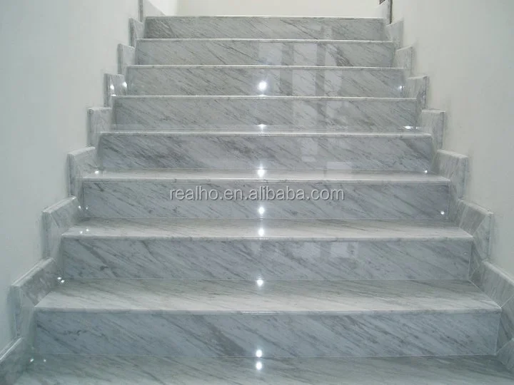 Nature White Marble Step Design For Stair Nosing - Buy Marble Step ...