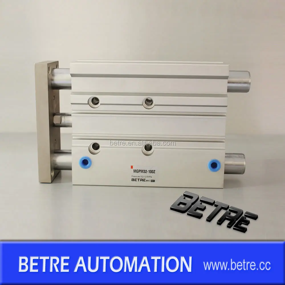 New Three Rod Guided Pneumatic Cylinder Smc Type Mgpm32-100z - Buy Air Cylinder,Compact Guide ...