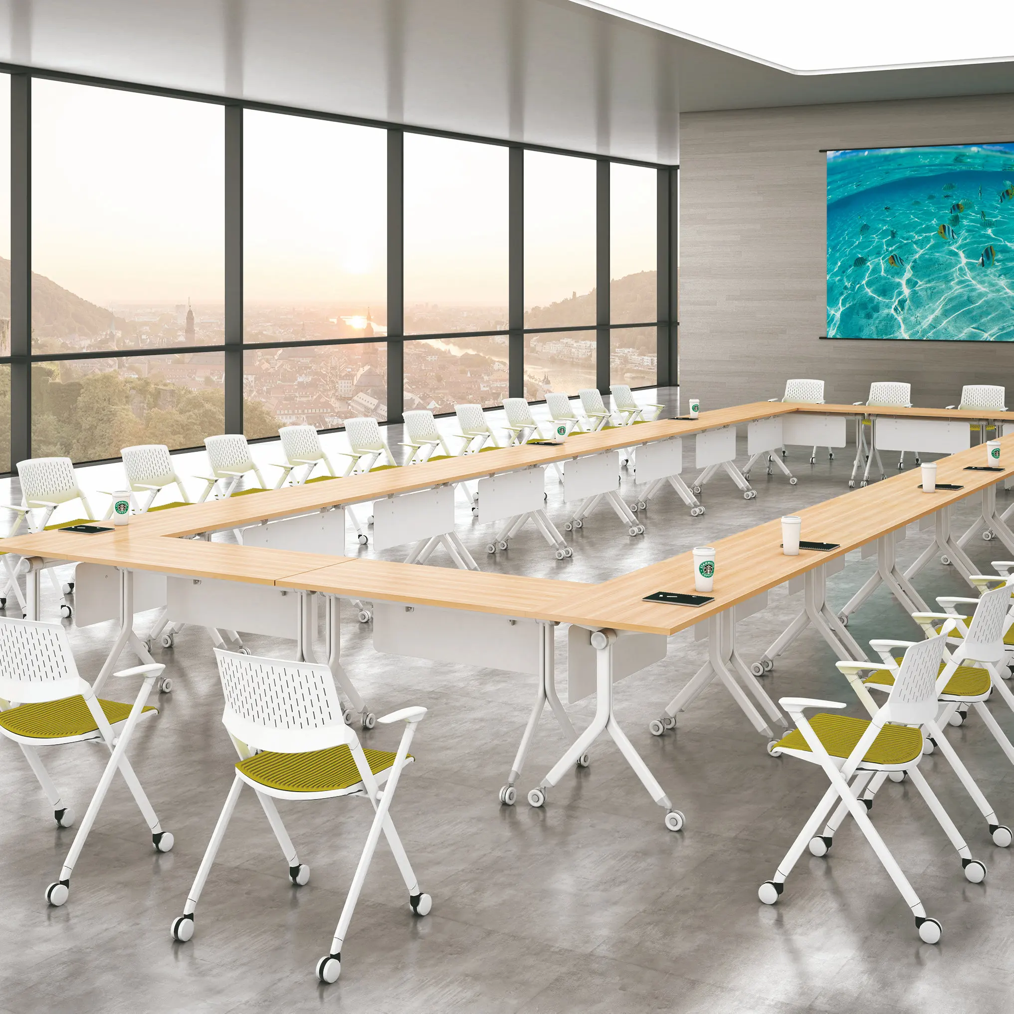 Sunshine Furniture Office Desk - Folding Table for Training