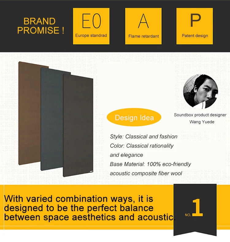 Home Theatre System Composite Coconut Coir Fiber Acoustic Panels