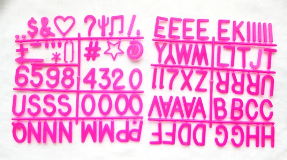 1 Inch,3/4 Inch,2 Inch Plastic Letters For Felt Letter Board Set 90 ...