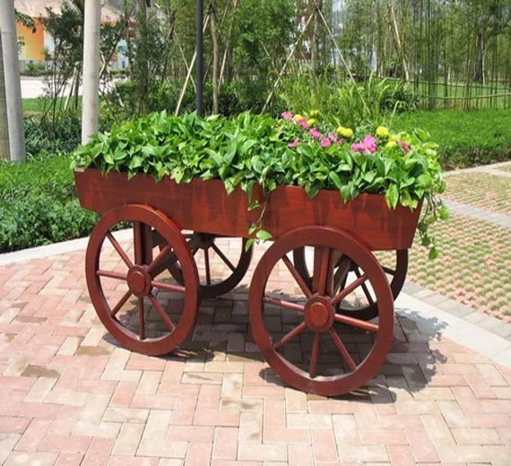 Large Garden Pot With Wheels Big Outdoor Flower Commercial Planters ...