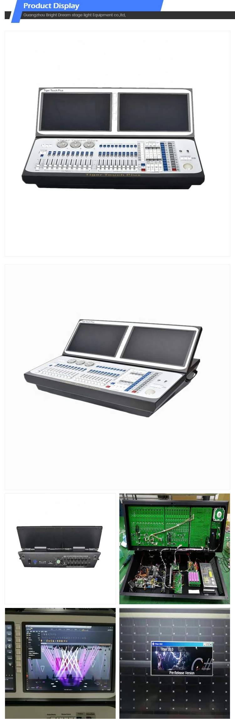 China Stage Lighting Touch Dj Controller Dmx Moving Light Double Screen ...