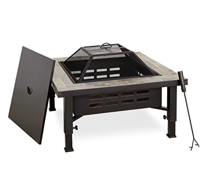 Square Slate Top Fire Pit With Adjustable Leg - Buy Slate Top Fire Pit ...