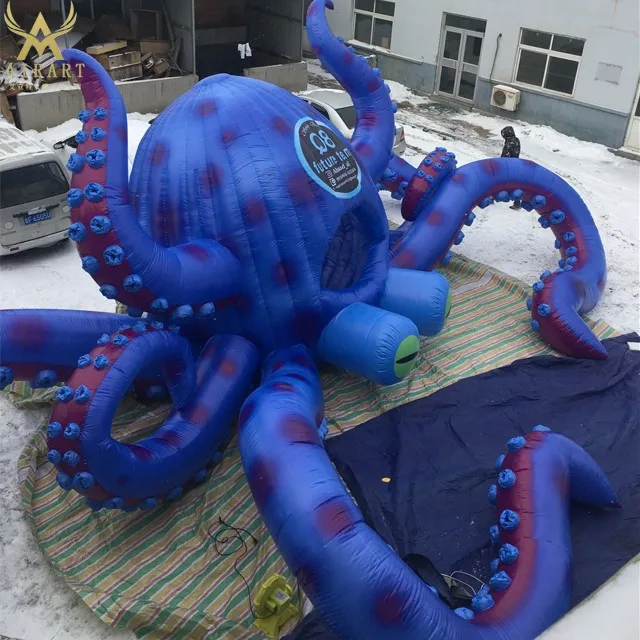 Customizable Giant Inflatable Octopus Cartoon For Exhibition Display ...