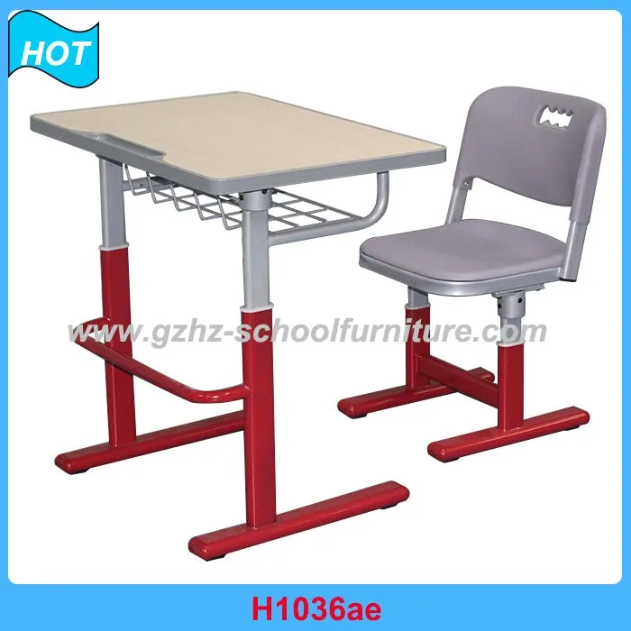 Height Adjustable School Furniture Chairs With Tables Attached - Buy ...
