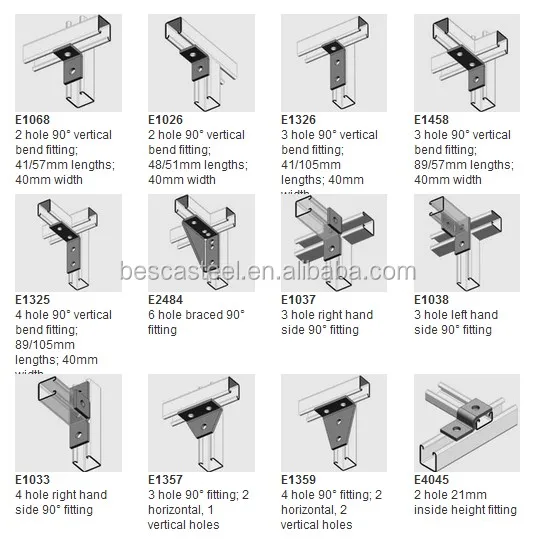 Hot Dip Galvanized Unistrut Channel/ U Channel (as Per Bs En & Ks ...