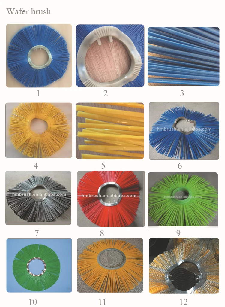 6 1/2" X 22" Poly Convoluted Ring Wafer Brushes For Case Road Sweeper ...