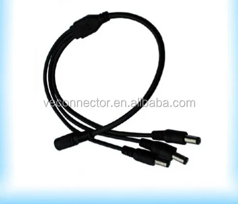 Dc Barrel Connector Splitter - Buy Splitter Dc Power Cable 1 To 3,Male ...