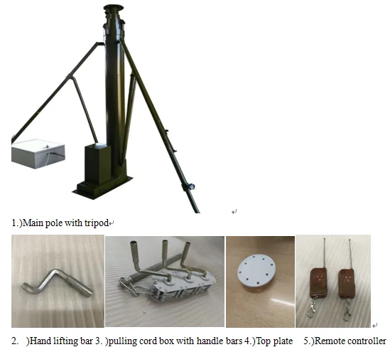 12m Vehicle Mounted Motorized Telescopic Mast Tower - Buy 12m Motorized ...