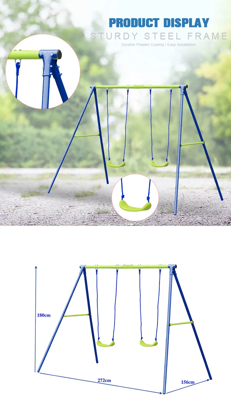 Indoor Small Playground Safe Strong Swing Sets With Two Seats - Buy ...