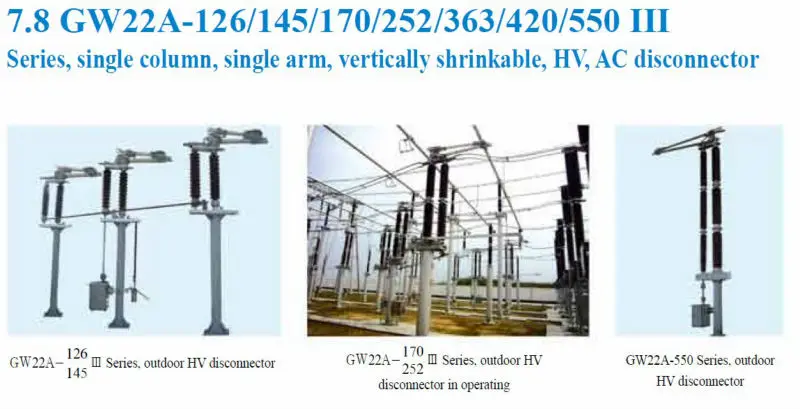 220kv Disconnector Gw4-145dd/2000a Gw5-gw6-gw7 Switch - Disconnector 35kv-550kv - Buy 110kv ...