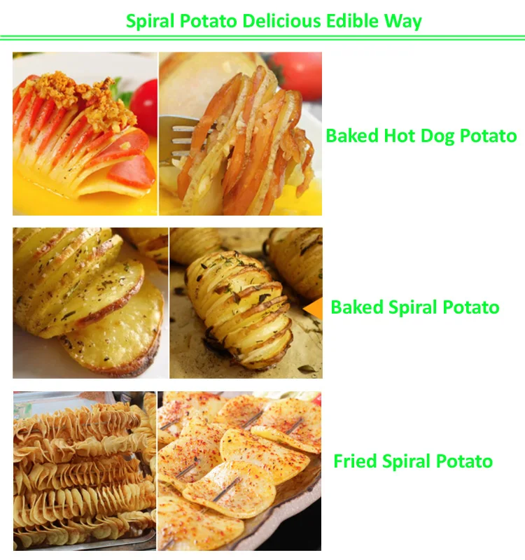 High Efficiency Electric Potato Spiral Cutting Machine