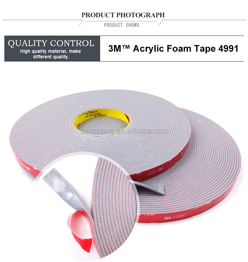 3M VHB 4991 Double Sided Adhesive Tape - Versatile & Durable