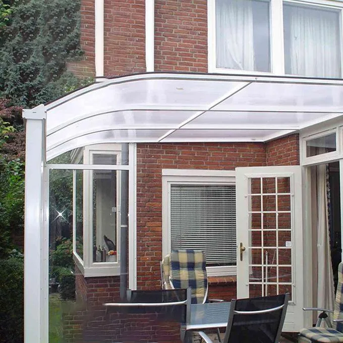 Polycarbonate Aluminum L Shape Balcony Awning - Durable & Stylish
