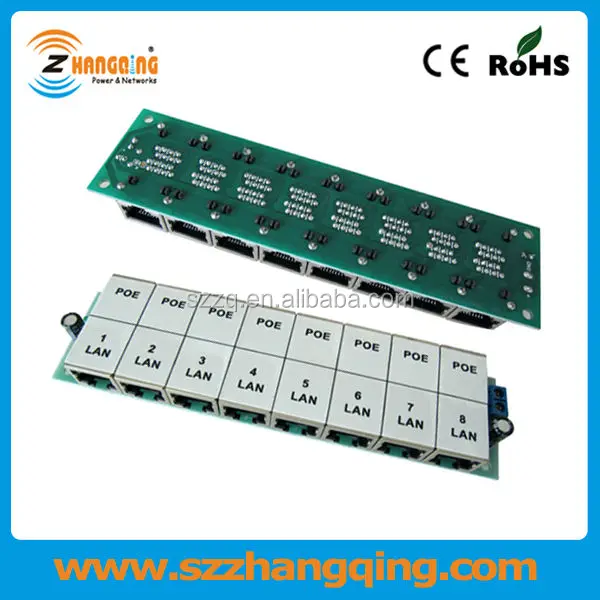 8 Port Passive Poe Injector Board With Dc Plug Or Terminal Block Zq ...