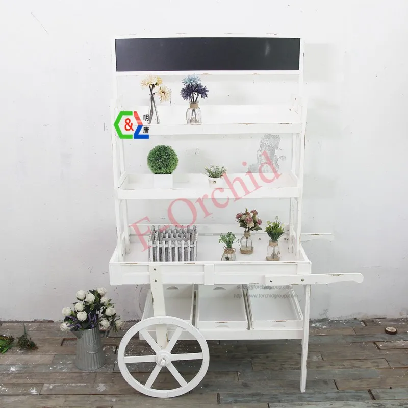 Wooden Candy Display Cart - F-Orchid Wood Food Carts for Sale