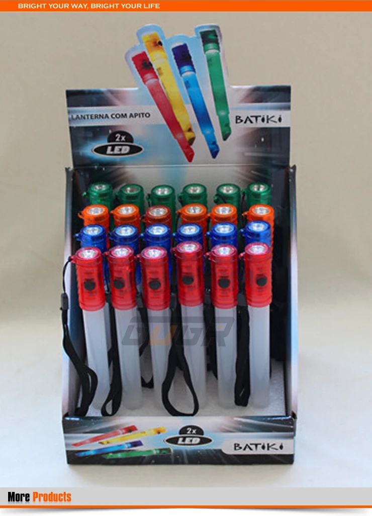 4 in 1 Keychain LED Flashing Glow Stick with Torch Emergency