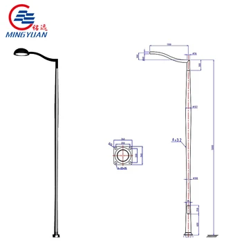 Heavy Duty Base-hinged Lighting Column In Bolivia - Buy Heavy Duty Base ...