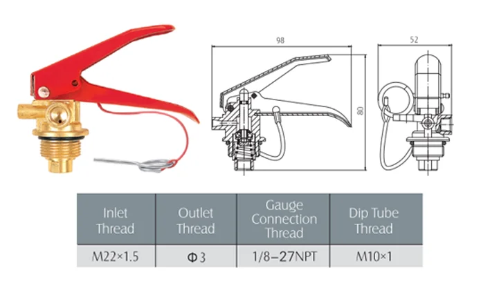 Válvula Do Extintor De Incêndio De Pó Abc De Reparação - Buy Válvula Do ...