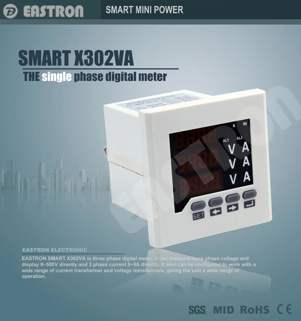 Eastron Smart X302 Volt & Ampere Meter,Digital Meter,Panel Meter,96*96 ...
