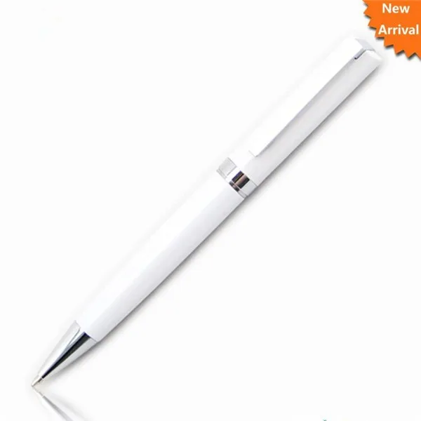Pure Clean White Stainless Steel Biro Pen,Promotional Metal Twist ...
