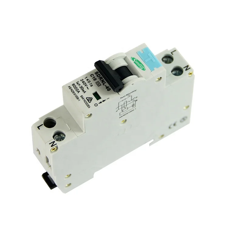 Single Phase 1 Pole ELCB 32A RCCB RCD Circuit Breaker, 30mA, Grey, 240V ...