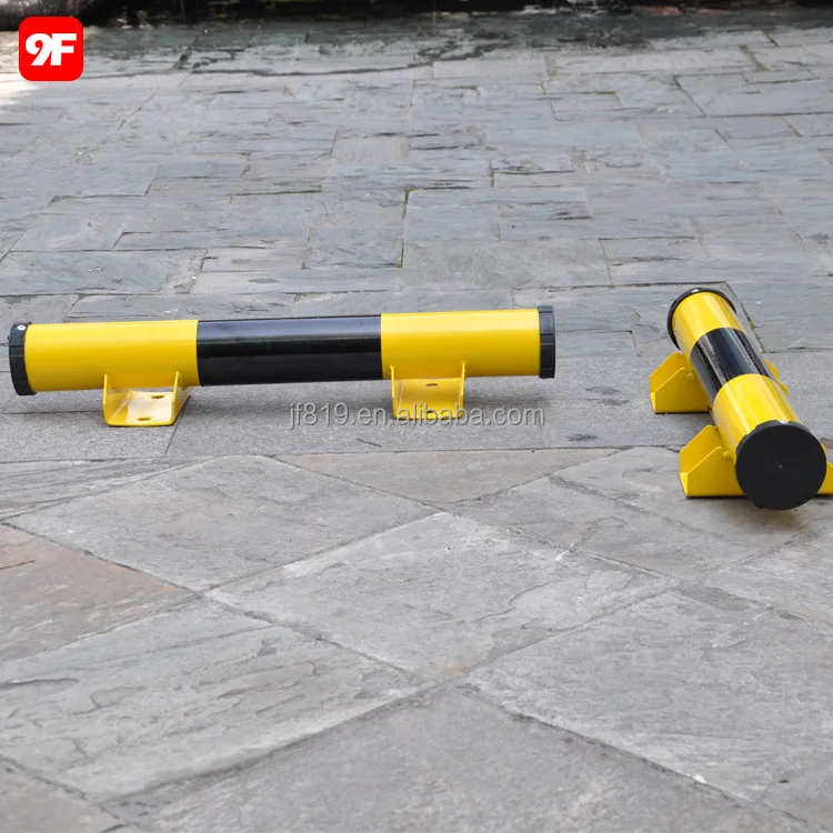 9F 600mm Metal Steel Car Parking Wheel Stopper - Durable & Reflective