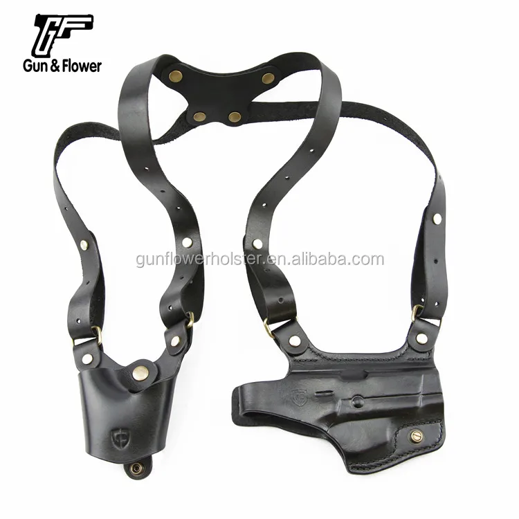 Leather Undercover Shoulder Holster Rig With Handcuff Holster For Hot ...