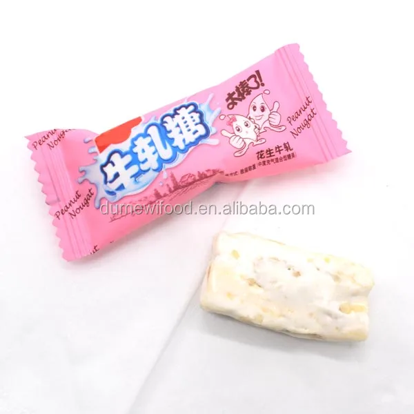 Chinese Flavor Nougat Peanut Milk Chewy Candy - Buy Nougat Candy,Peanut ...