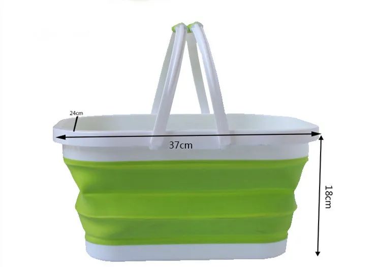 Eco-friendly Silicone Collapsible Shopping Basket Collapsible Plastic ...
