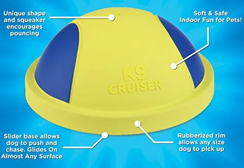 K9 Cruiser Indoor Dog Toy That Glides Squeaky Toy Dog Chew Toys Small