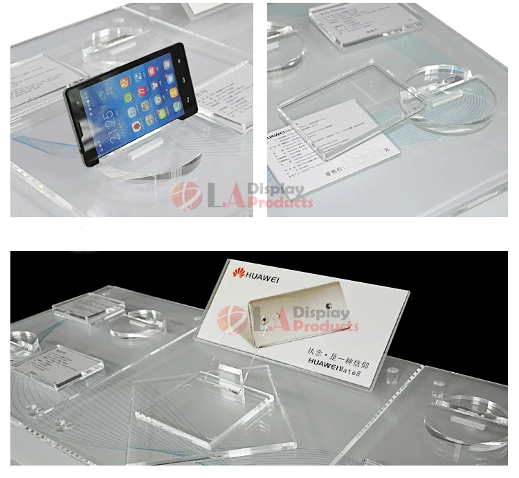 Acrylic Cell Phone Display Stands - Transparent & Waterproof