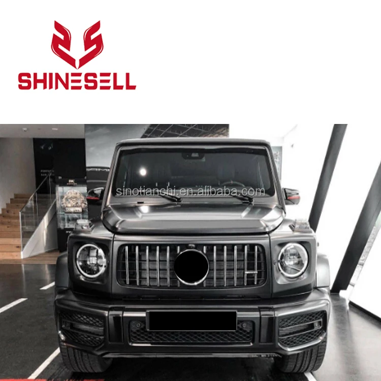 Front Chrome/silver Grille Gtr Grill With Camera Hole For Mercedes Benz ...