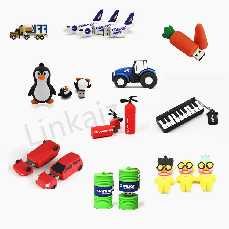 Rubber Soft PVC 3D Helicopter Plane USB Flash Drive