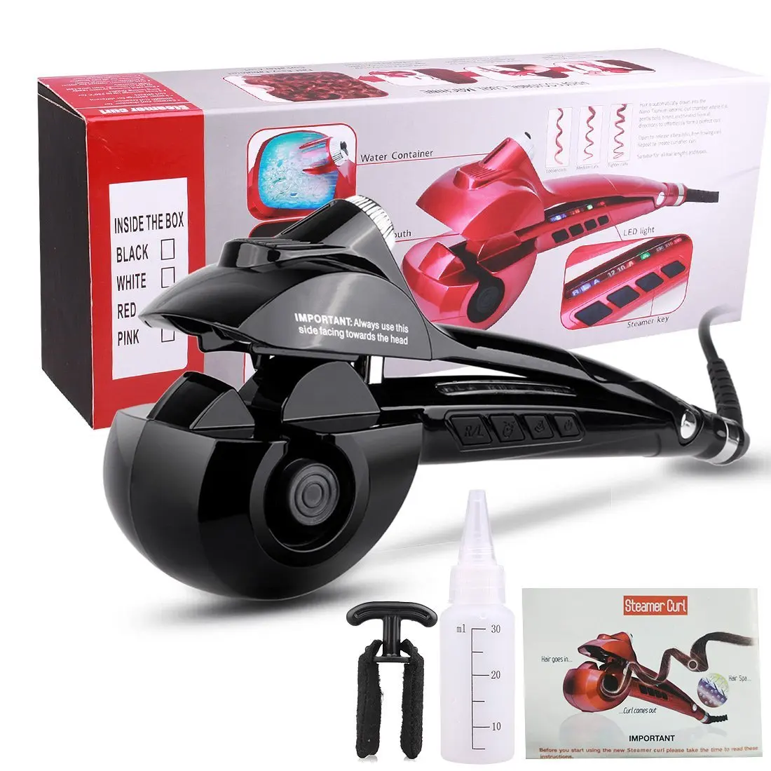 Magic Steamer Curler - Automatic Hair Curler with PTC