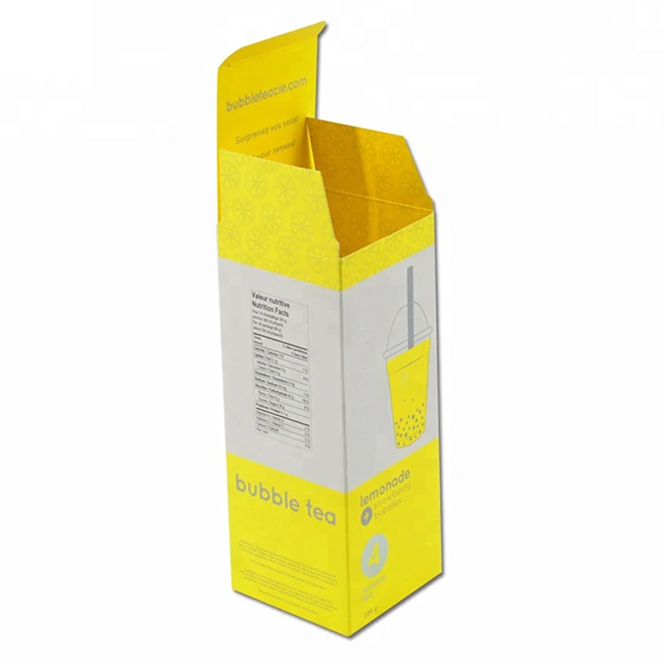 Glowing Bubble Tea Packaging - Custom Fluorescent Boxes