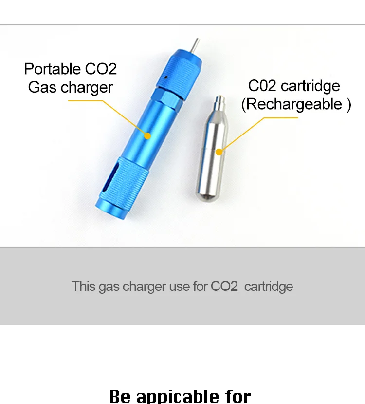 12g Co2 Cartridge Adapter Quick Gas Charger Cylinder Portable ...