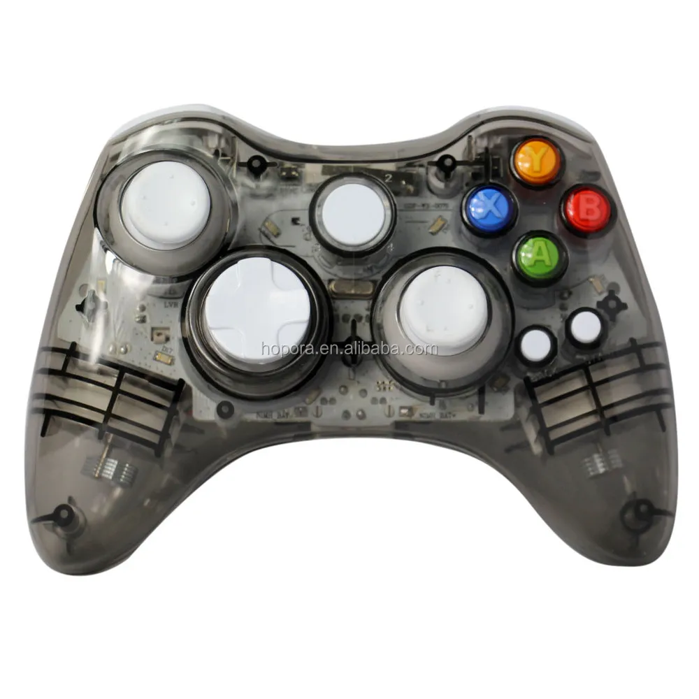 Wireless Transparent Led Light Wireless Controller For Microsoft Xbox ...