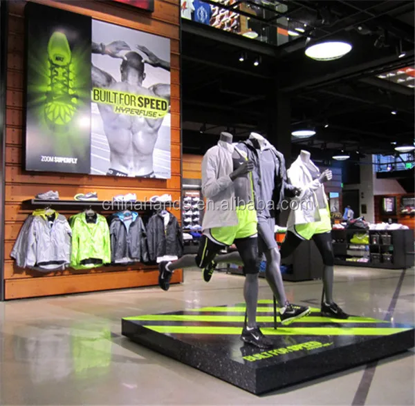 Sport Life Style Retail Shop Fitting Design For Garment Display - Buy ...