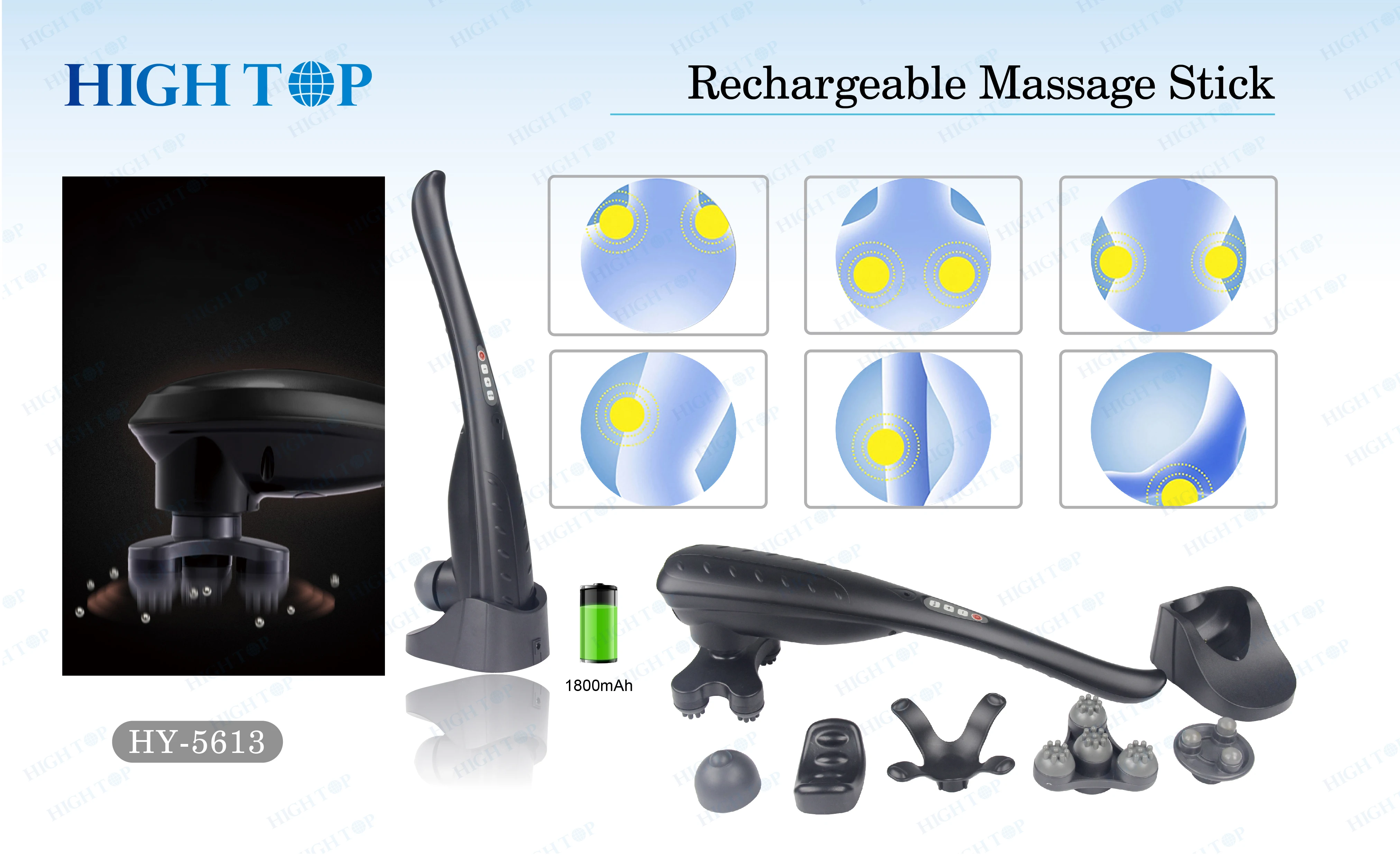 Rechargeable Electric Handheld Body Massage Stick Vibration Medical Hammers