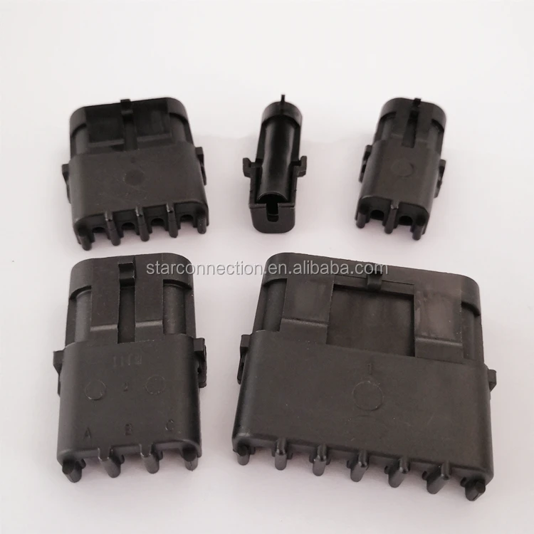 Automotive Delp 2.5mm 1 Pin 2pin 3pin 4pin 6pin Male Auto Waterproof ...