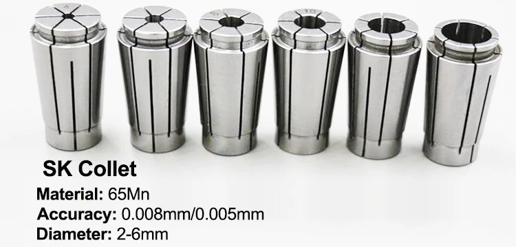 High Precision Milling Machine Collet Types Spring Collet SK10
