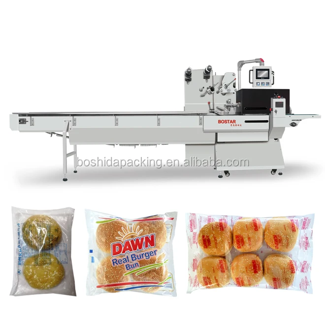 Automatic Horizontal Packaging Machine For Buns Flow Wrap - Buy Buns Flow Pack,Automatic Packing ...