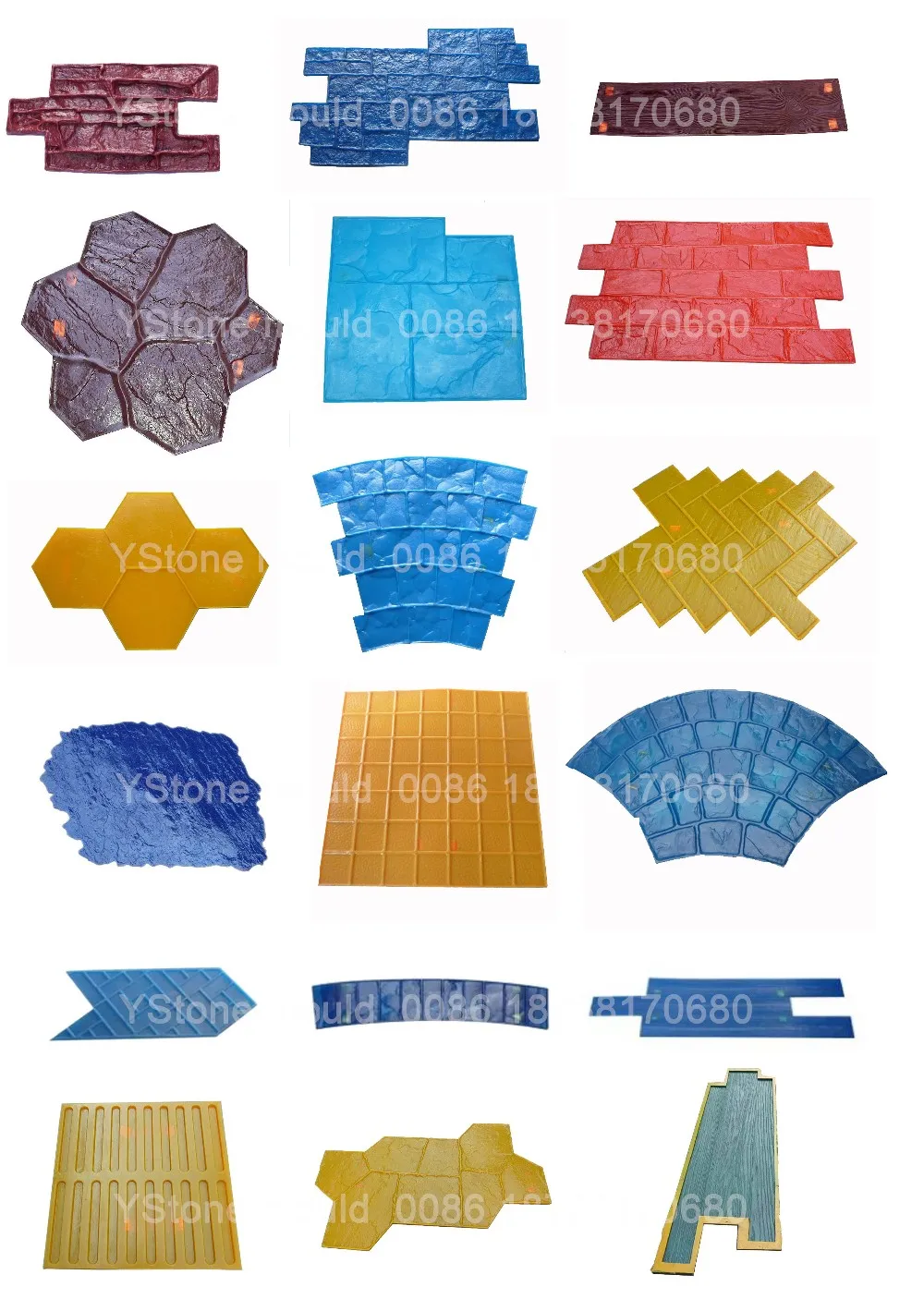 Wood Grain Press Concrete Stamp Forms - Durable & Stylish