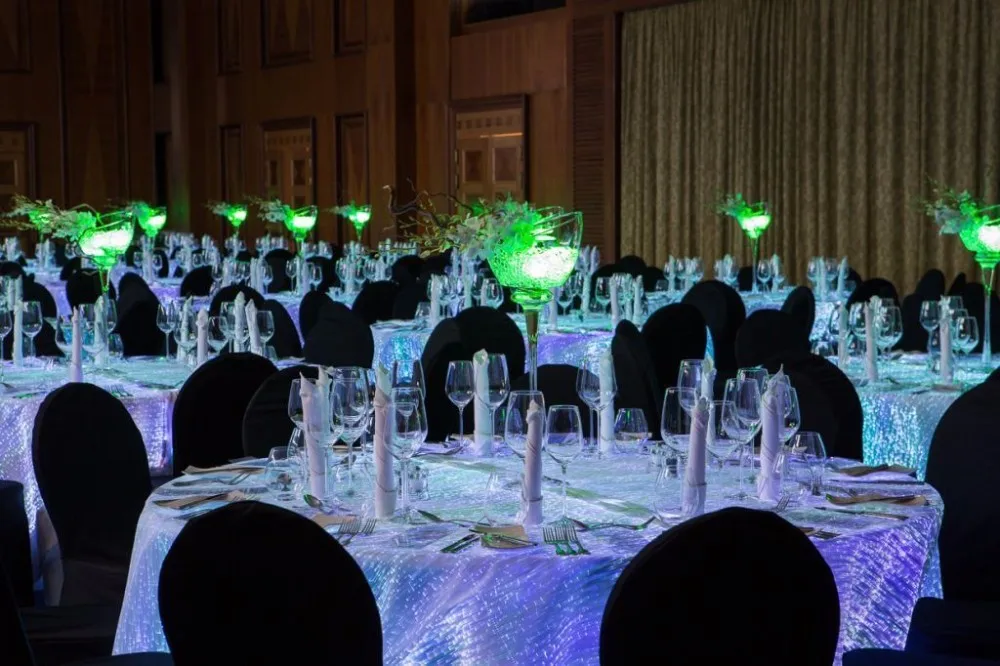 7 Colors Changing Light Up Led Fiber Optic Table Cloth - Buy Fiber ...